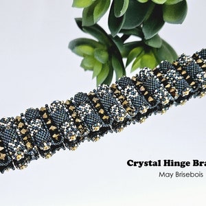 PDF Beading Pattern - Crystal Hinges Bracelet - Peyote Stitch Tutorial ...