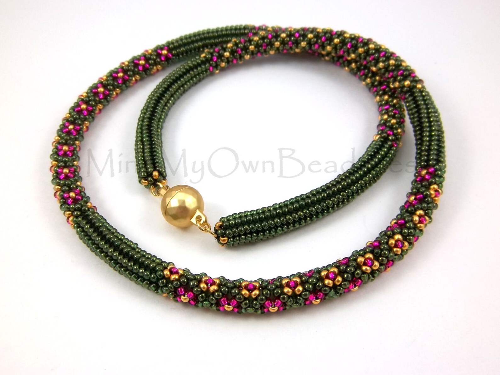 Beading Pattern - Chenille Necklace - Herringbone Rope - PDF ...
