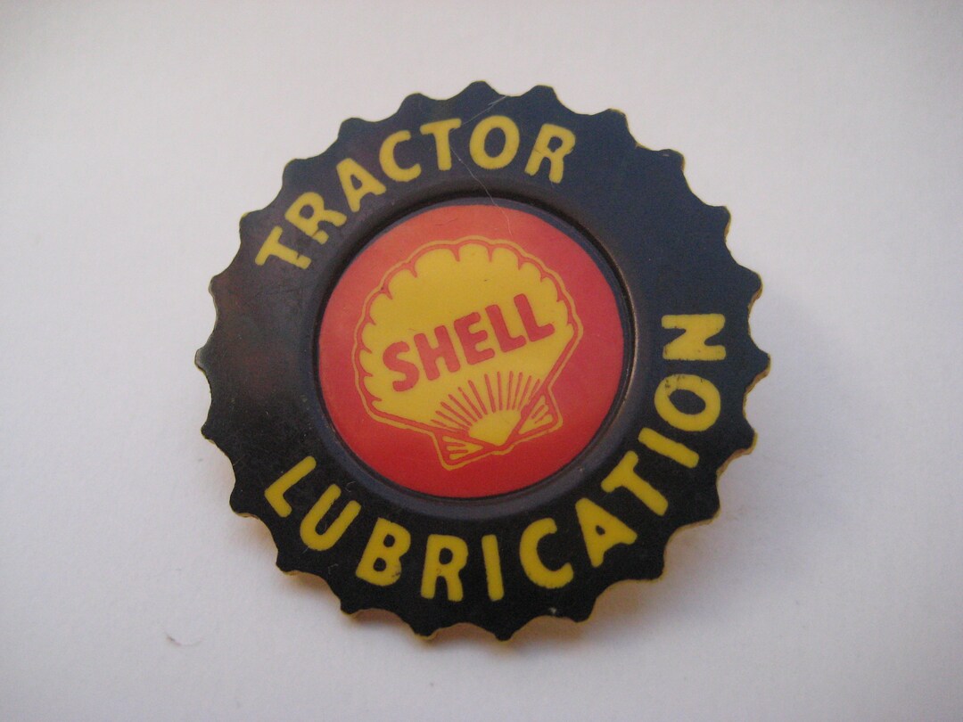 Vintage Advertising SHELL Tractor Lubrication Pin Badge - Etsy
