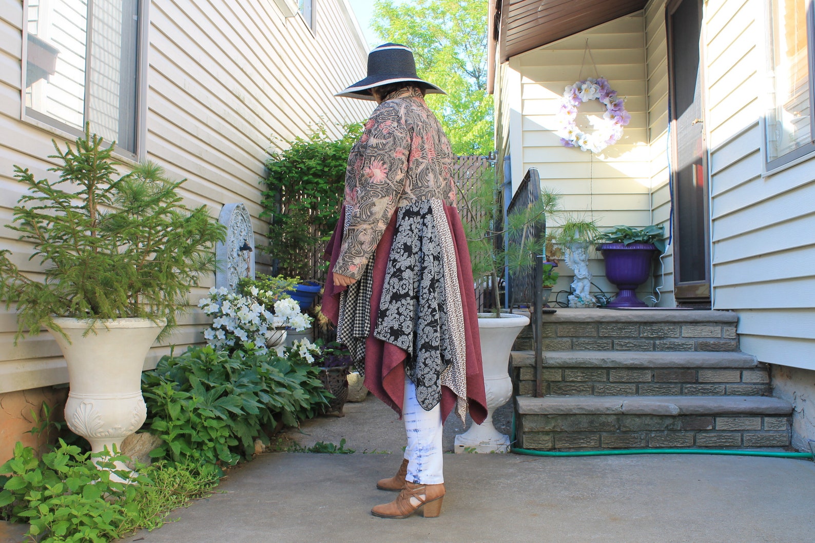 1X-2X Gypsy Rose Tattered Duster Rustic Boho Jacket Funky Hippie ...