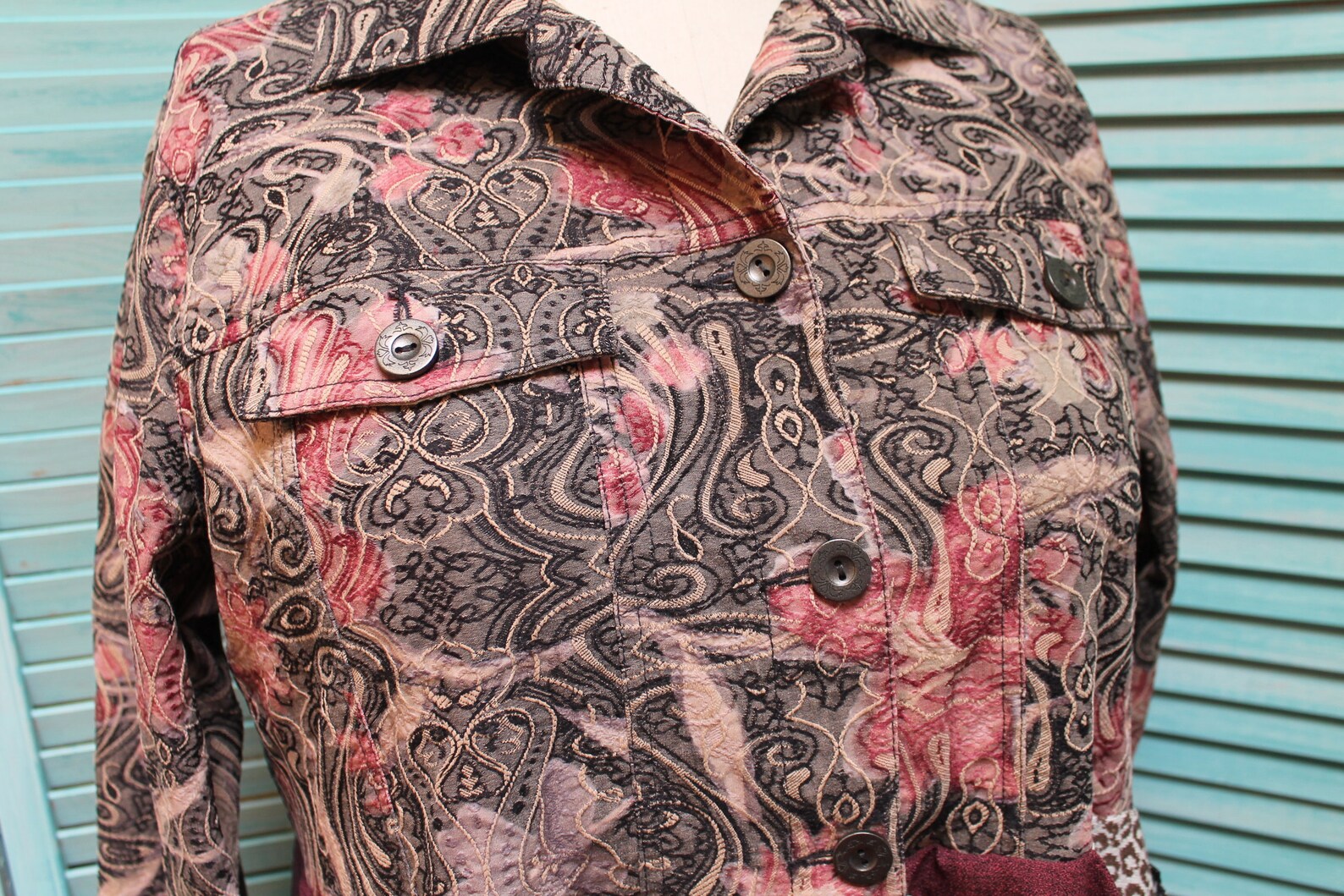 1X-2X Gypsy Rose Tattered Duster Rustic Boho Jacket Funky Hippie ...