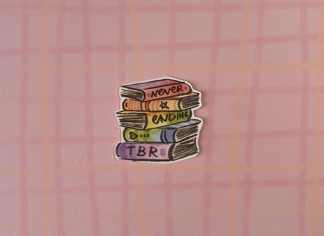Never-ending TBR Sticker, TBR, Cute Stationery, Funny Sticker, Journal ...