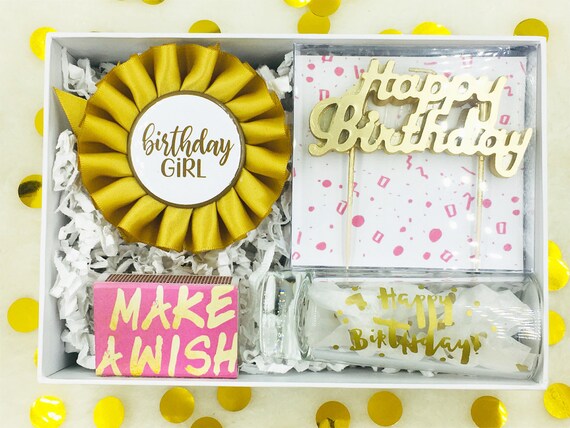 Birthday Girl Gift Box Happy Birthday Box Celebrate HBD - Etsy