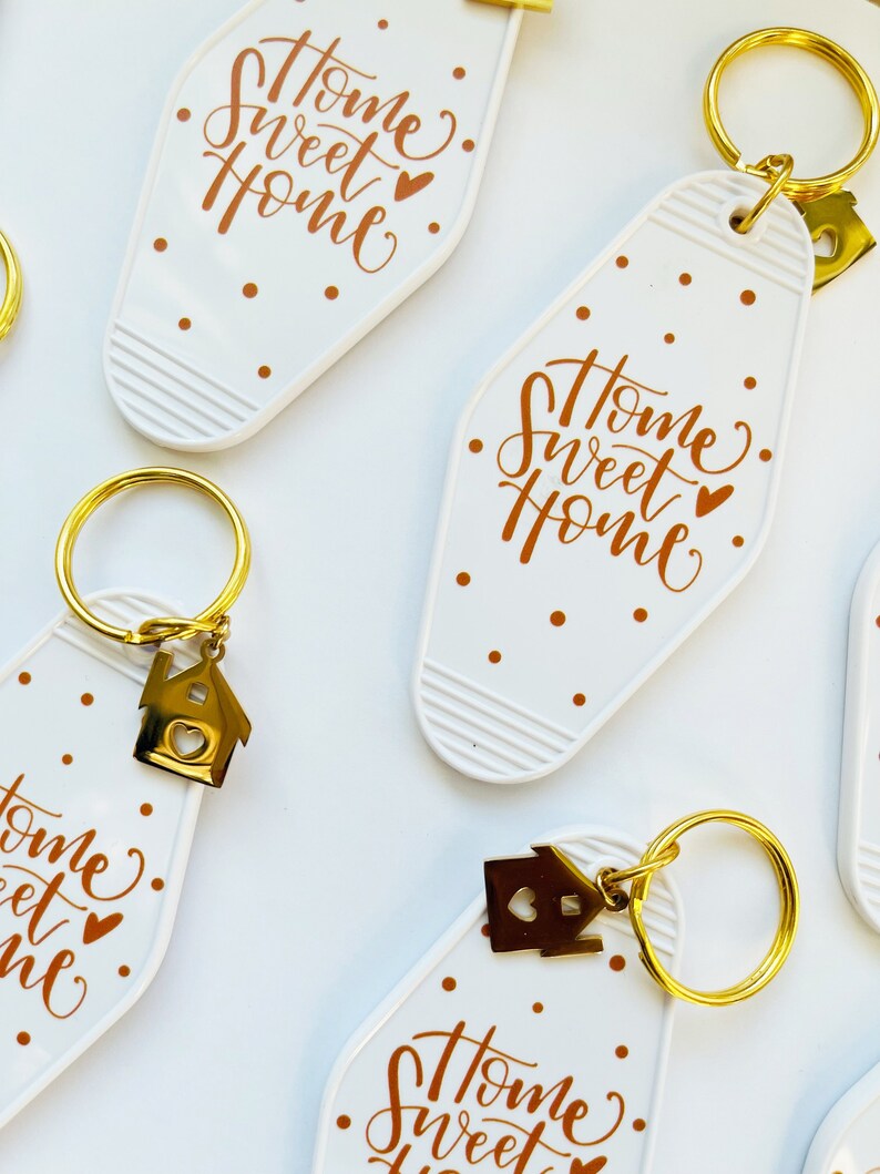 Home Sweet Home Motel Key Tag – Retro Keychain for New Homeowners ...