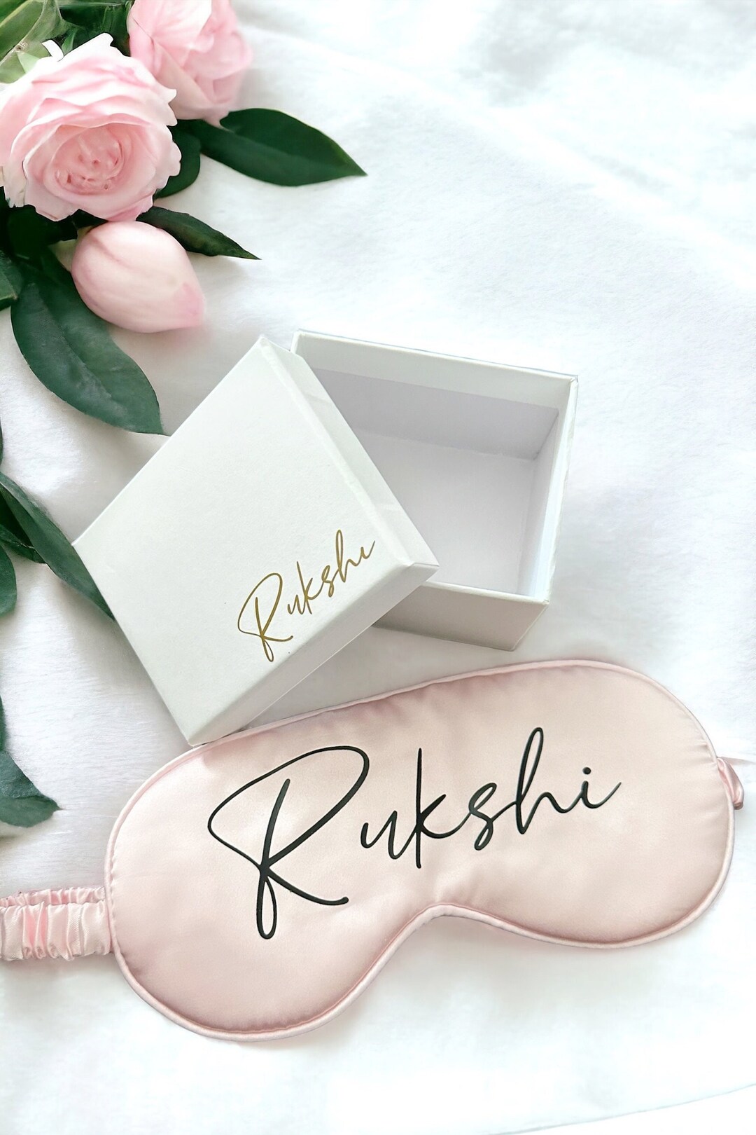 Personalized Satin Sleep Mask – Custom Name Gift - Etsy