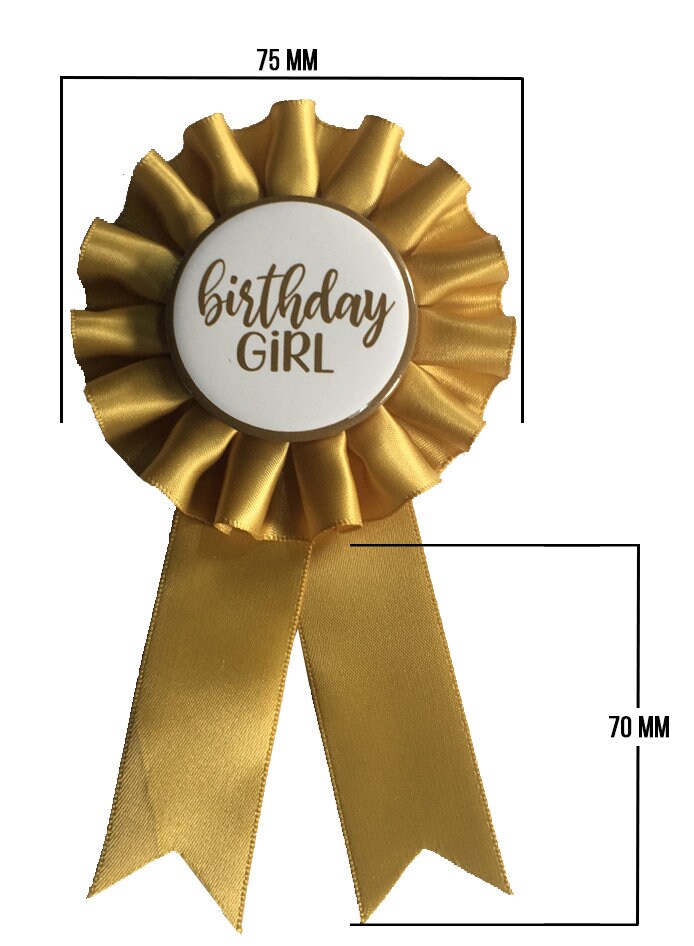 Birthday Girl Ribbon Badge / Birthday Pin / Birthday Badge / - Etsy Canada