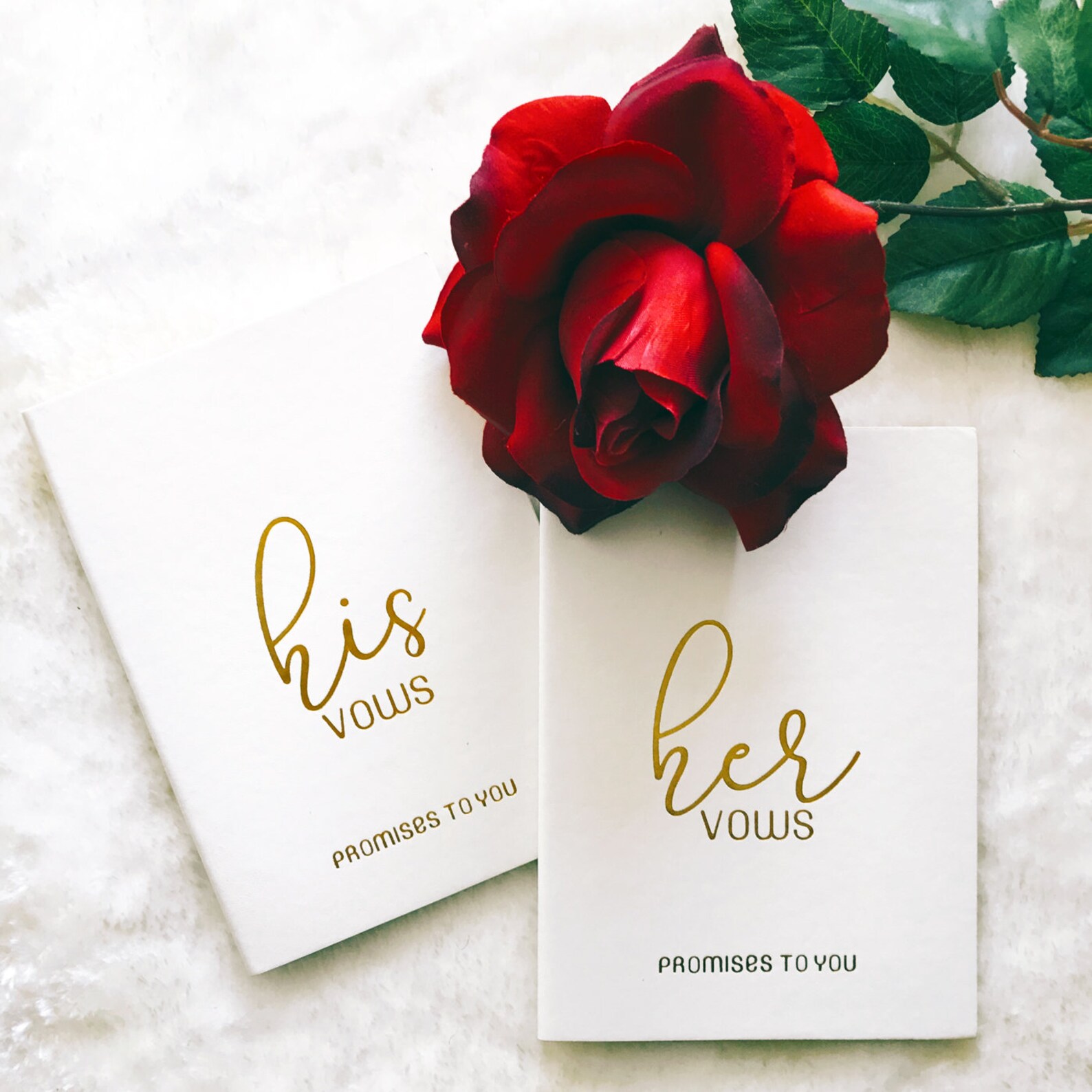 Wedding Vows Books His and Her's Vows Books Set of Two - Etsy