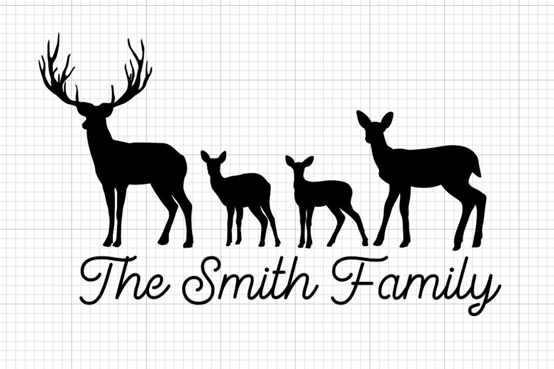 CUSTOM Deer Family Vinyl Car Decal Sticker Wildlife - Etsy