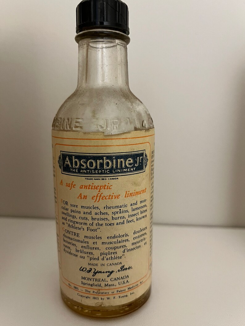 Absorbine Jr Antiseptic Bottle and Box Vintage Medical - Etsy