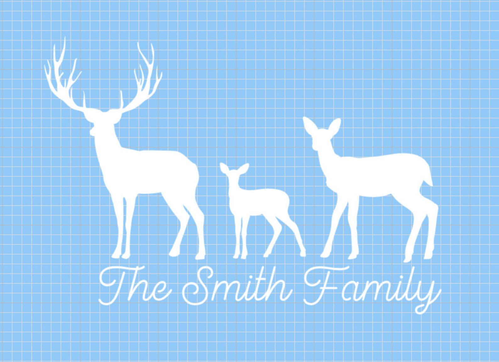 CUSTOM Deer Family Vinyl Car Decal Sticker Wildlife - Etsy