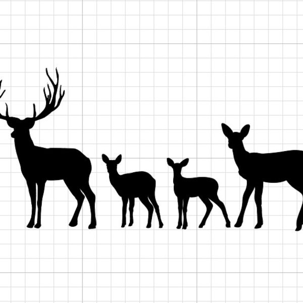 Deer Family Decal - Etsy