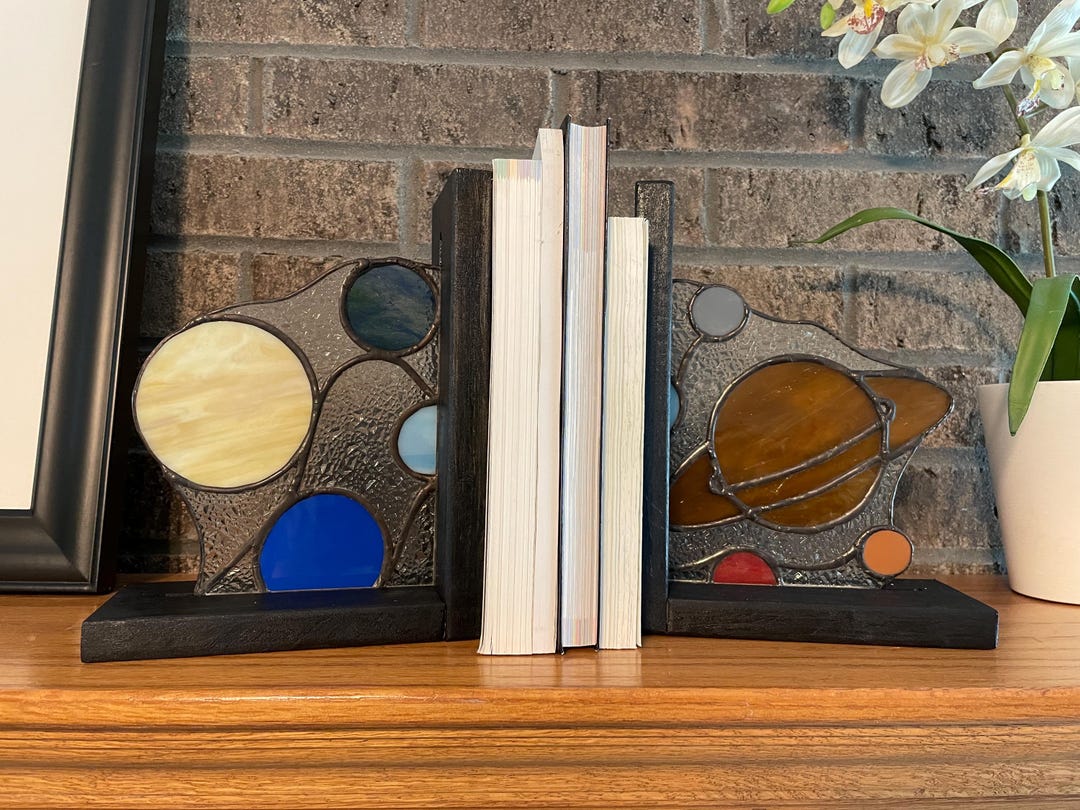 Bookends Solar System Bookends Space Art Book Ends Home Décor Handmade ...