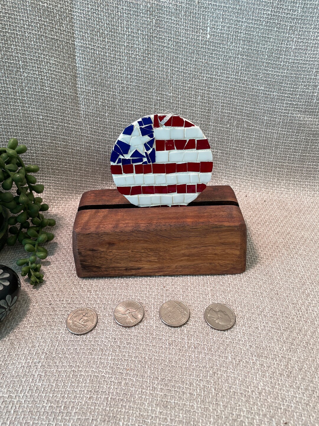 Art Stand Handmade Walnut Display Stand for Art Fused Glass Holder ...