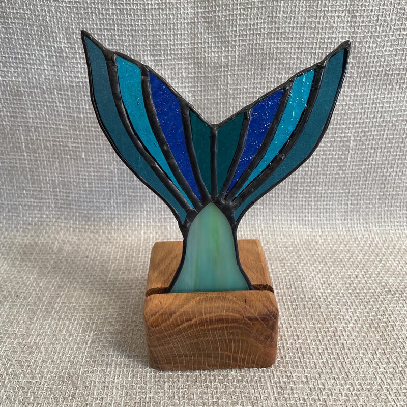 Stained Glass Sun Catcher Mermaid Tail - Etsy
