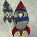 Stained Glass, Rocket Stained Glass, Spaceship, Rocket Suncatcher ...