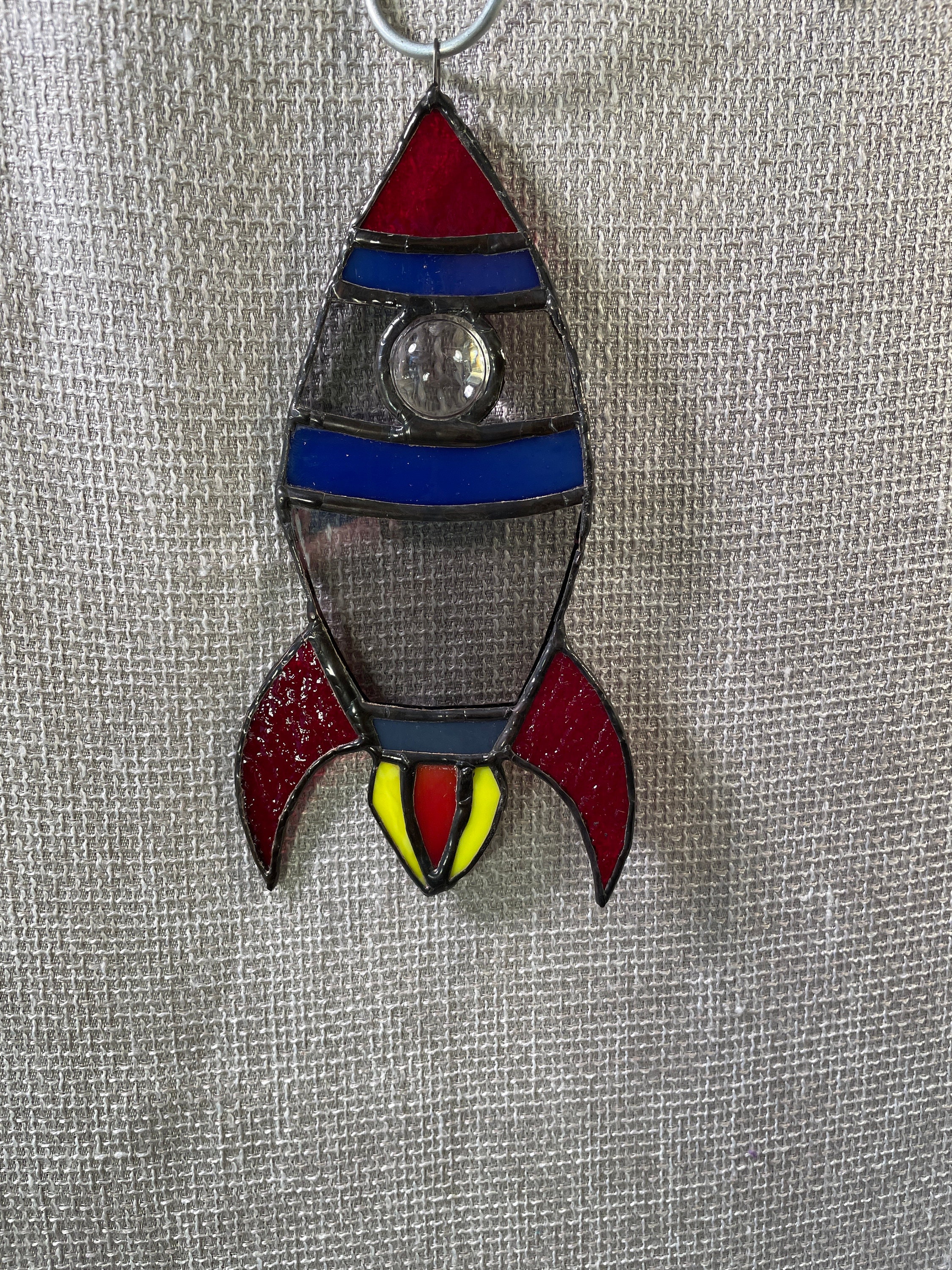 Stained Glass, Rocket Stained Glass, Spaceship, Rocket Suncatcher ...
