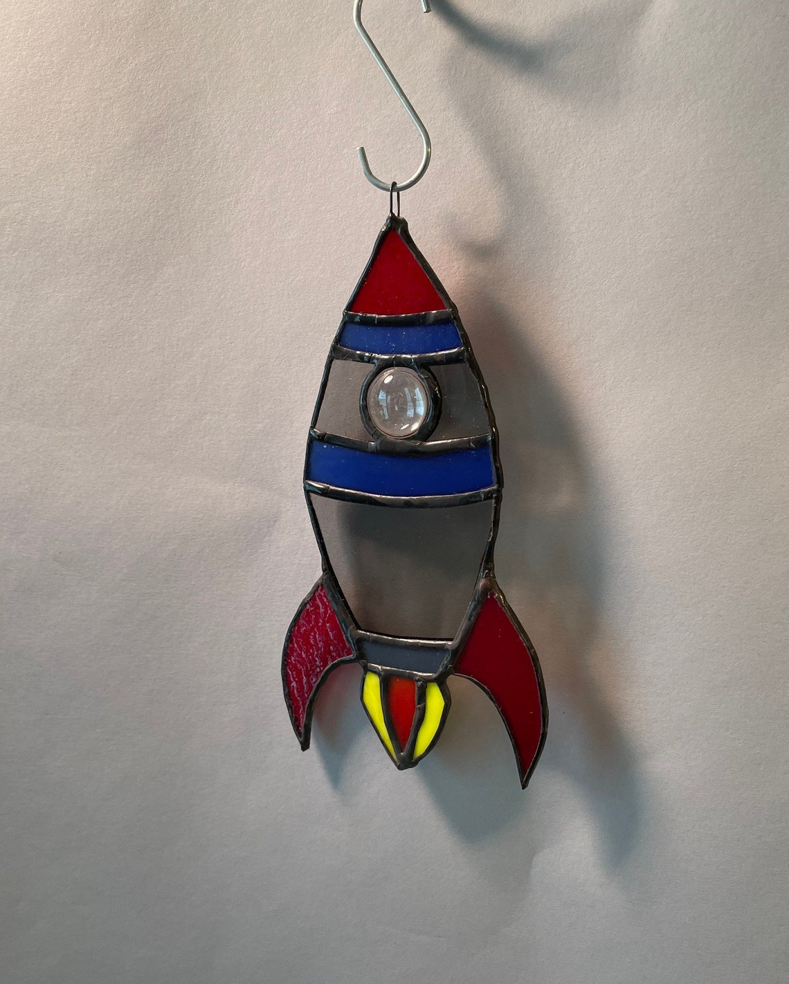 Stained Glass Rocket Stained Glass Spaceship Rocket - Etsy