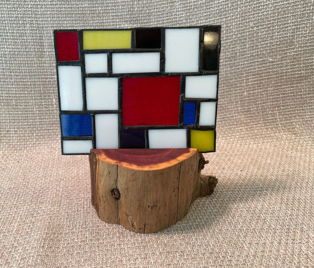 Art Stand, Log Artwork Display Stand for Glass Art, Stained Glass or ...