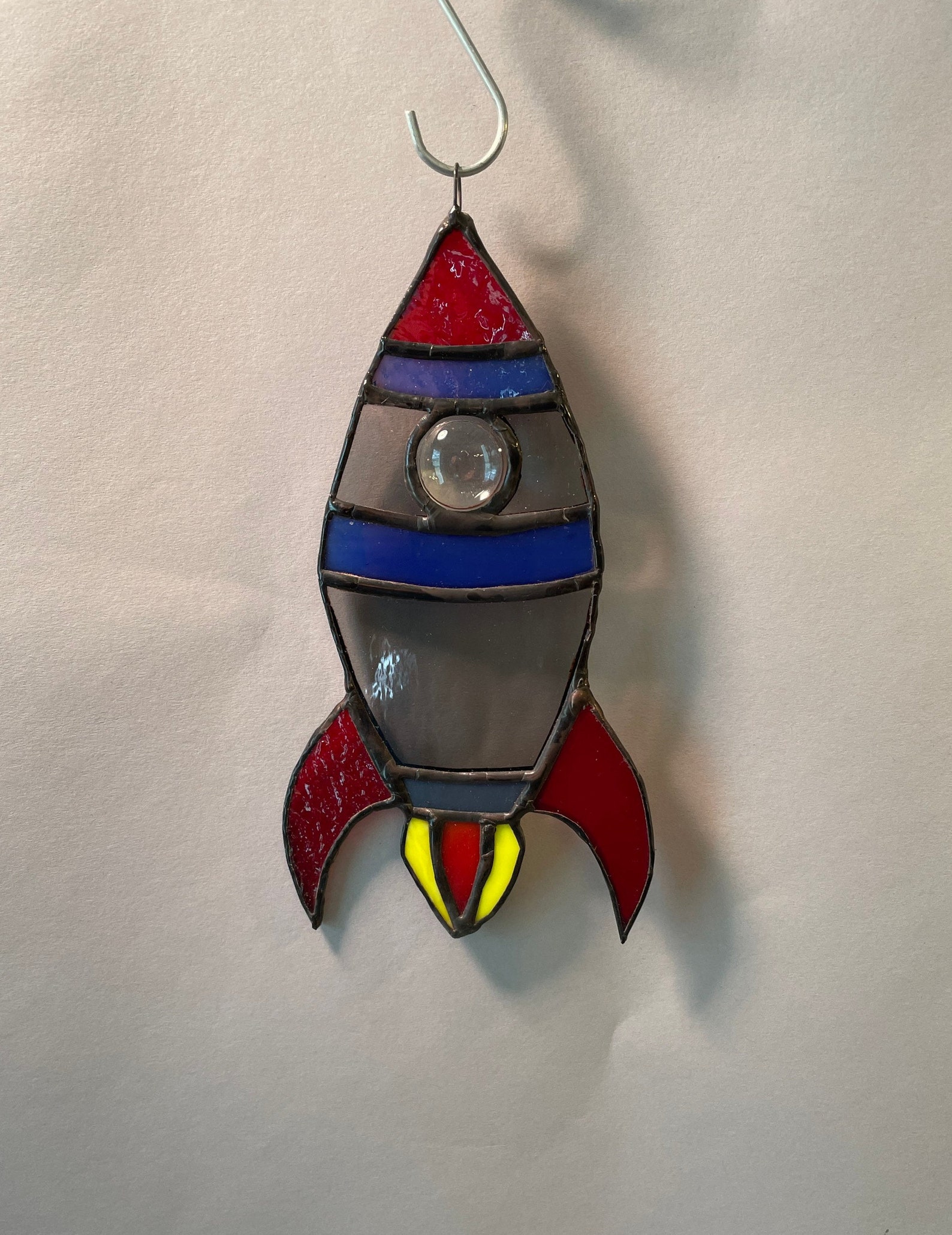 Stained Glass Rocket Stained Glass Spaceship Rocket - Etsy