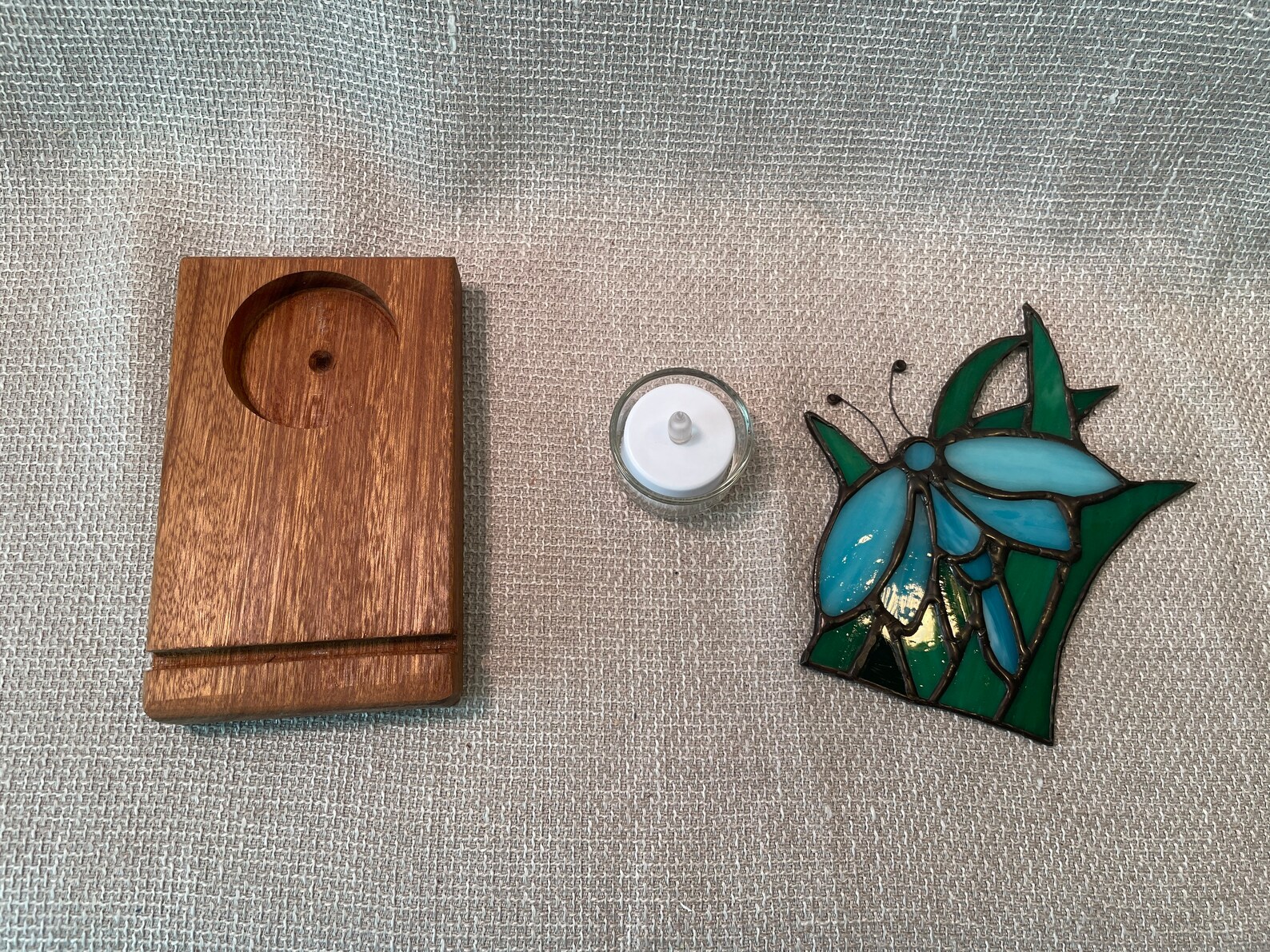 Dragonfly, Stained Glass Art With Tea Light Holder, Dragonfly 3D ...