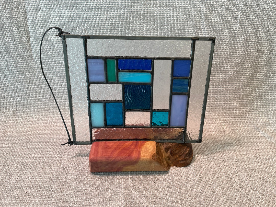 Fused Glass Stand, Cedar Display Stand for Art, Stained Glass Display ...