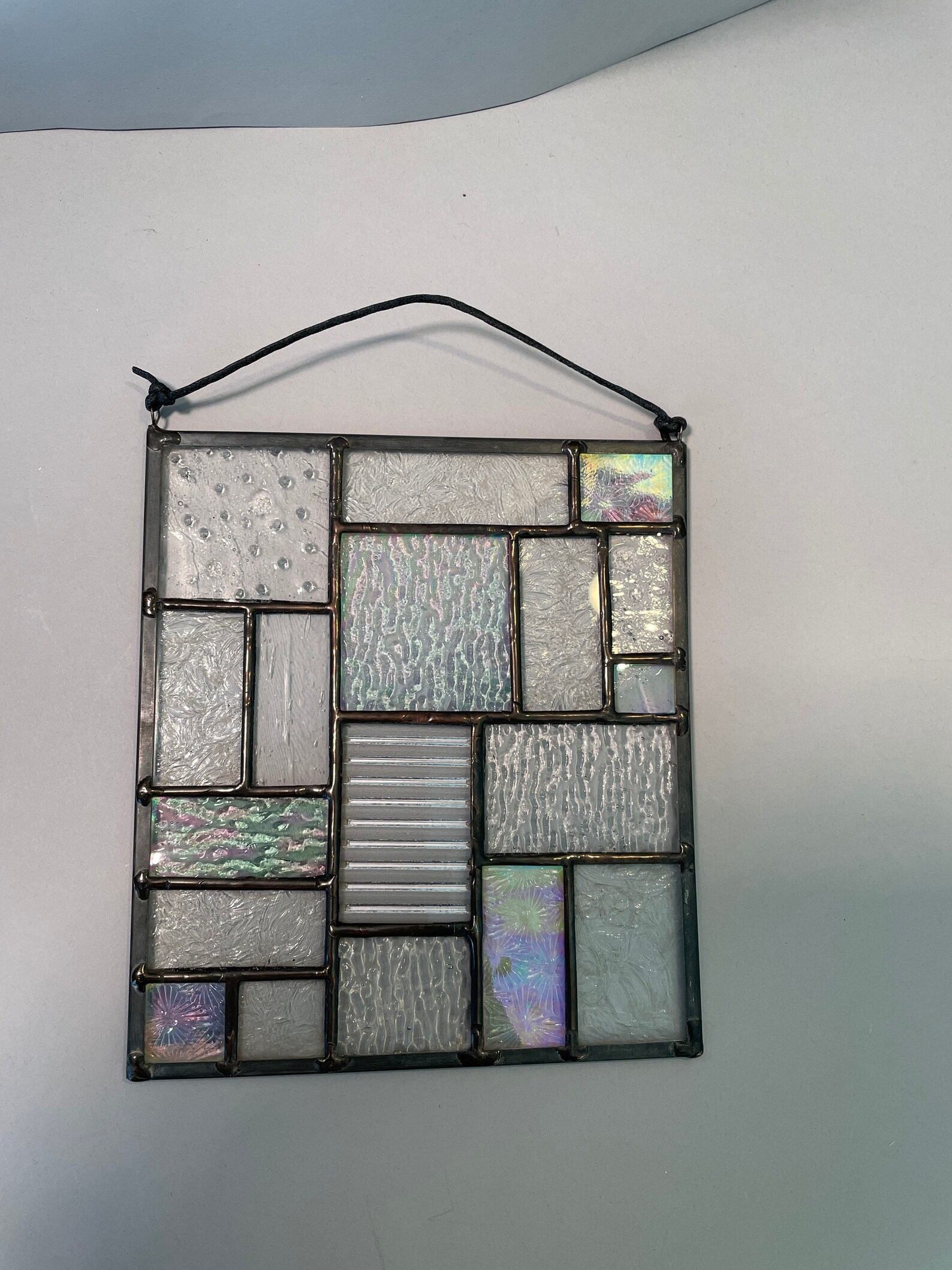 Clear Stained Glass Panel Stained Glass Art Clear Art Glass - Etsy