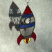 Stained Glass, Rocket Stained Glass, Spaceship, Rocket Suncatcher ...