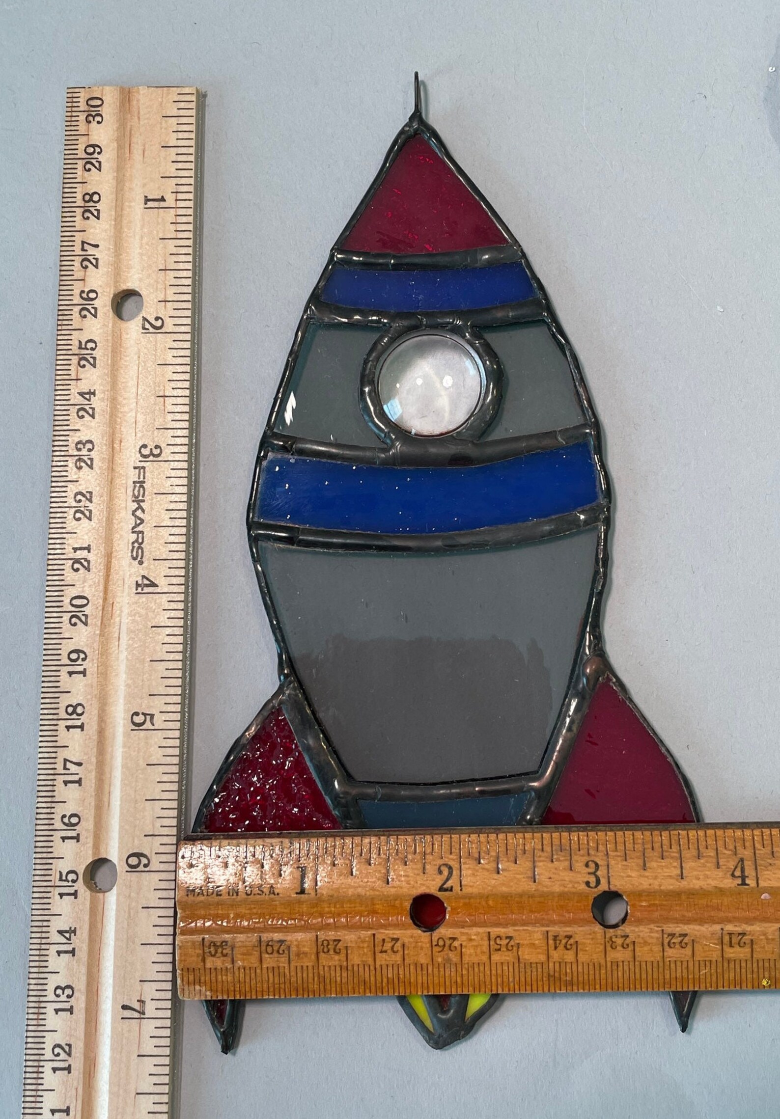 Stained Glass Rocket Stained Glass Spaceship Rocket - Etsy