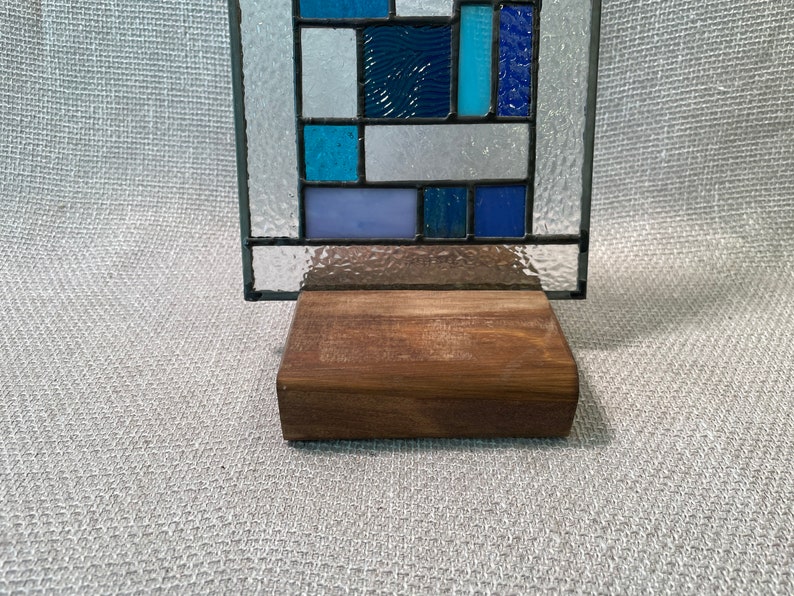 Stained Glass Display Stand Fused Glass Art Stand Reclaimed - Etsy