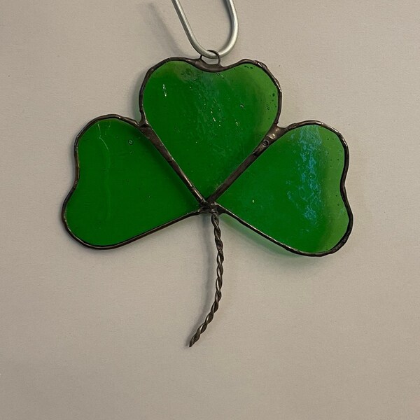 Shamrock Stained Glass Window Hanging - Etsy
