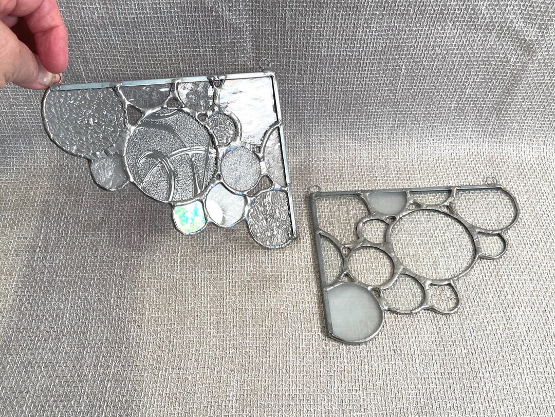 Whimsical Bubbles Corners, Set of 2, Glass Décor, Clear and Iridescent ...