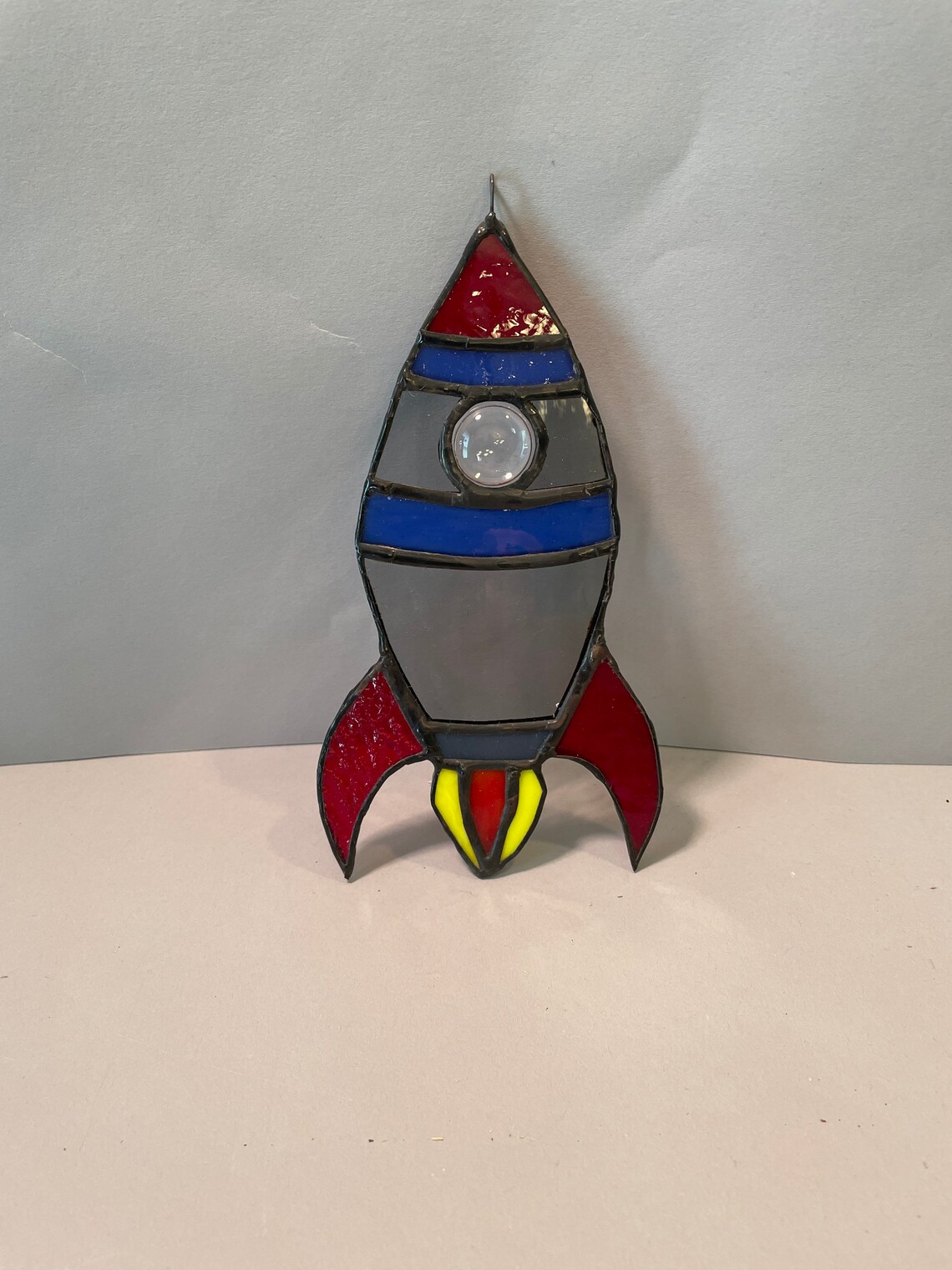 Stained Glass Rocket Stained Glass Spaceship Rocket - Etsy