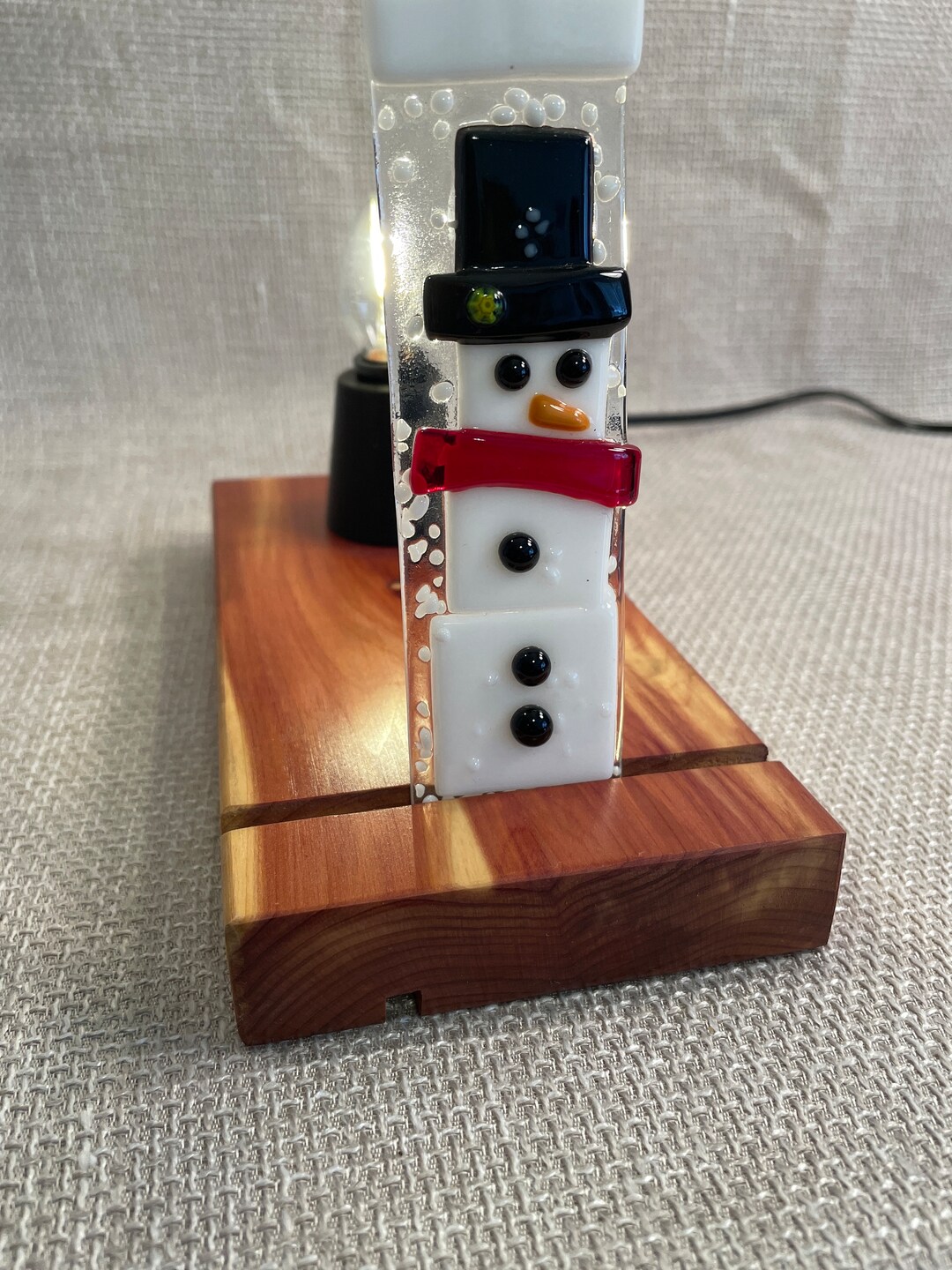 Art Holder Lamp, Add YOUR OWN Glass Art Lamp, Lighted Art Stand Lamp ...