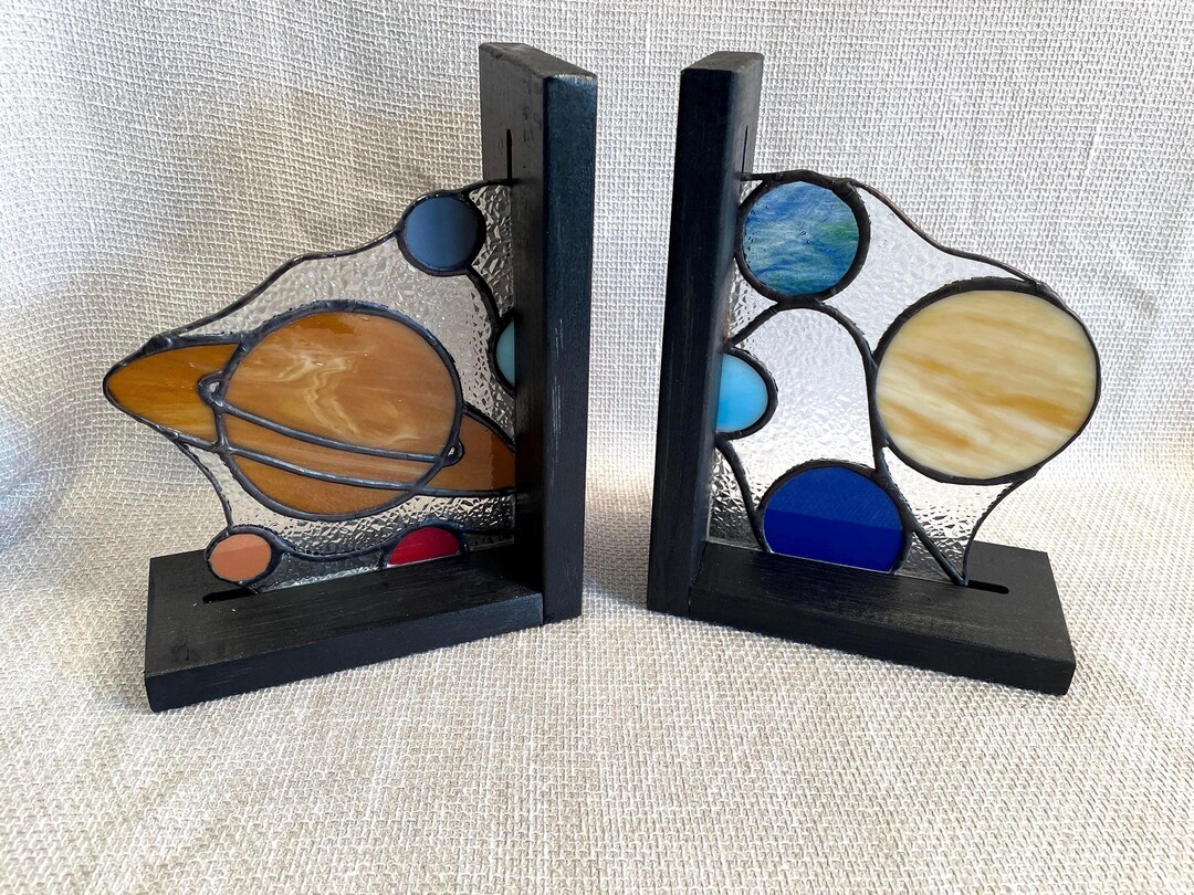 Bookends, Solar System Bookends, Space Art, Planets Bookends, Space ...