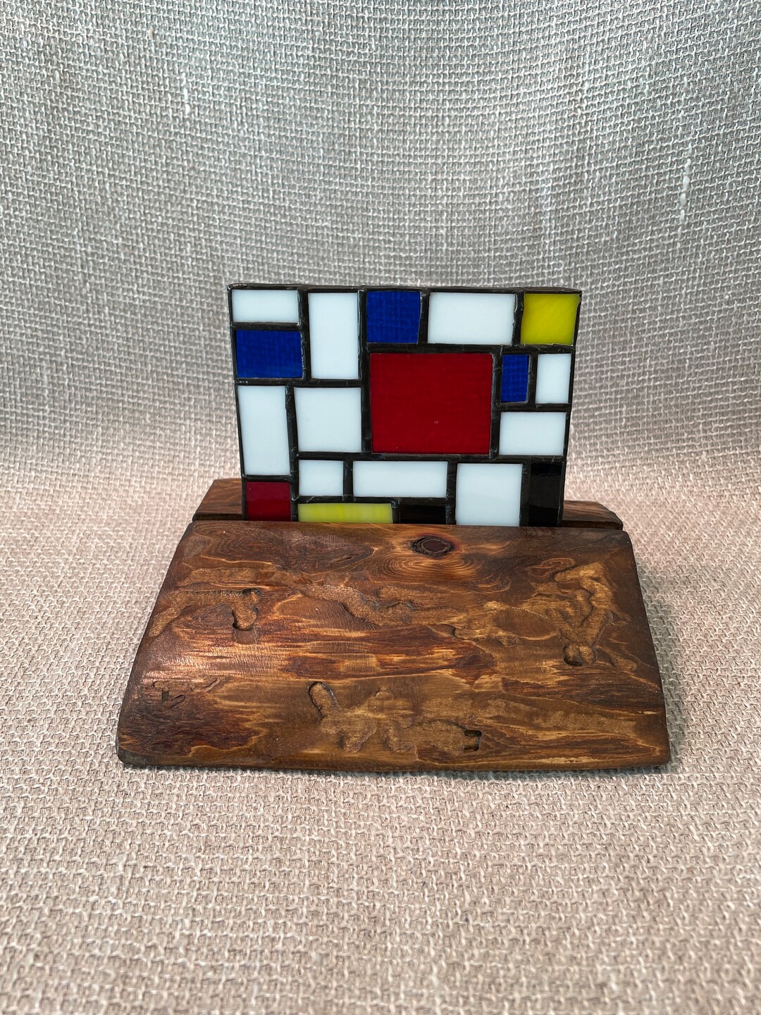 Artwork Stand Wooden Cedar Art Stand Fused Art Holder Stained Glass ...