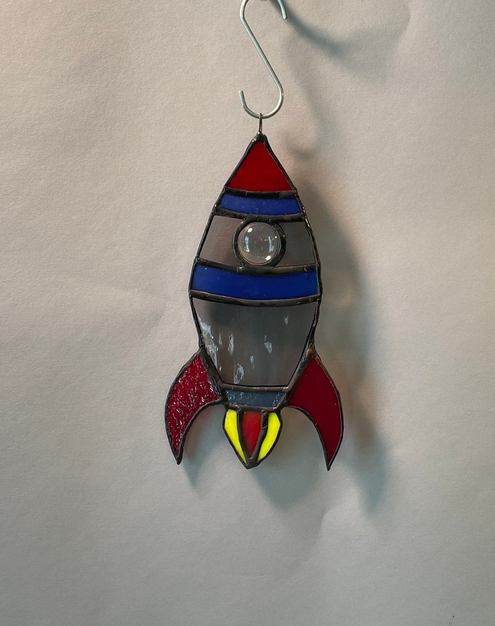 Stained Glass Rocket Stained Glass Spaceship Rocket - Etsy