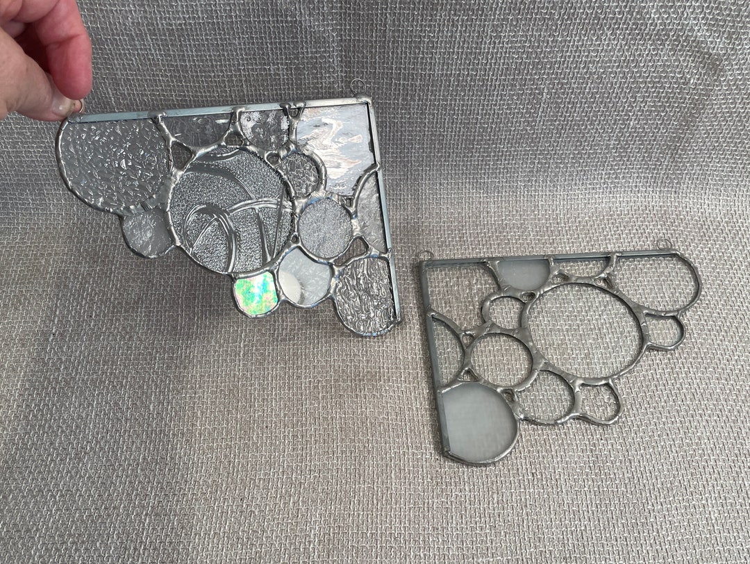 Whimsical Bubbles Corners, Set of 2, Glass Décor, Clear and Iridescent ...