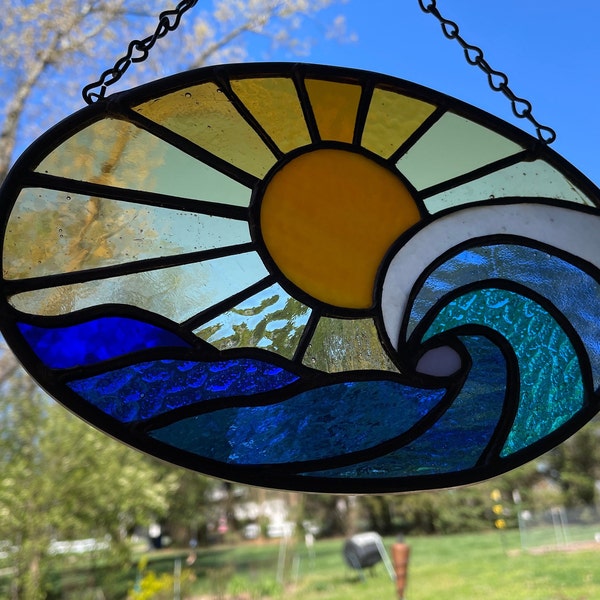 Ocean Wave Glass Art - Etsy