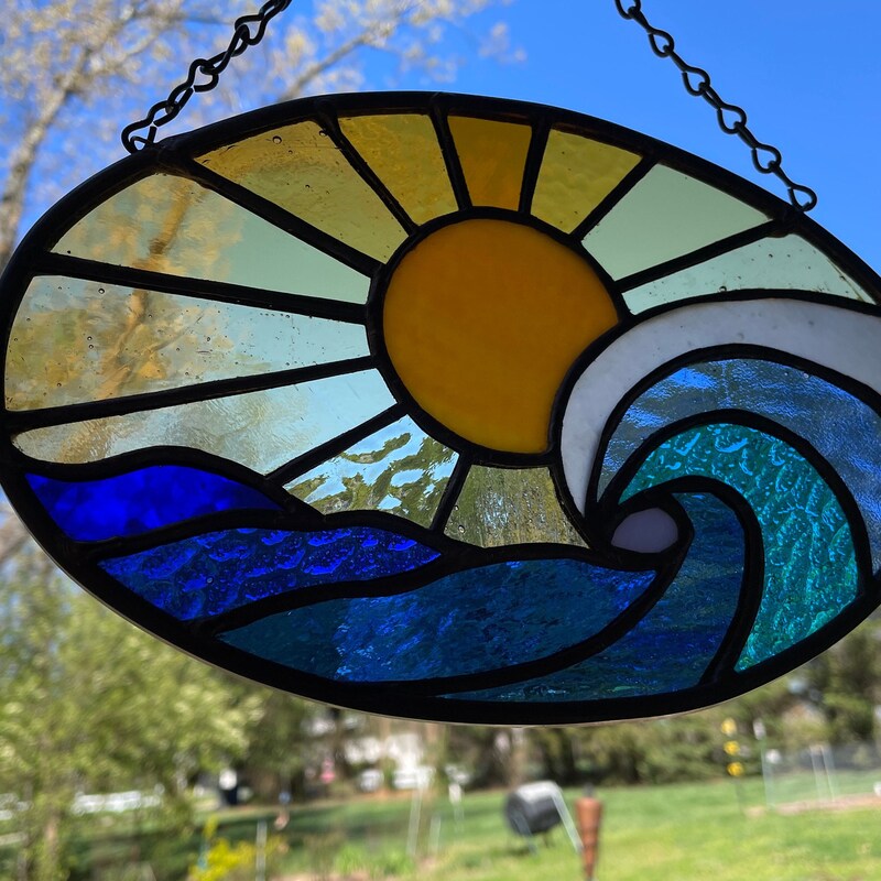 Ocean Wave Glass Art - Etsy