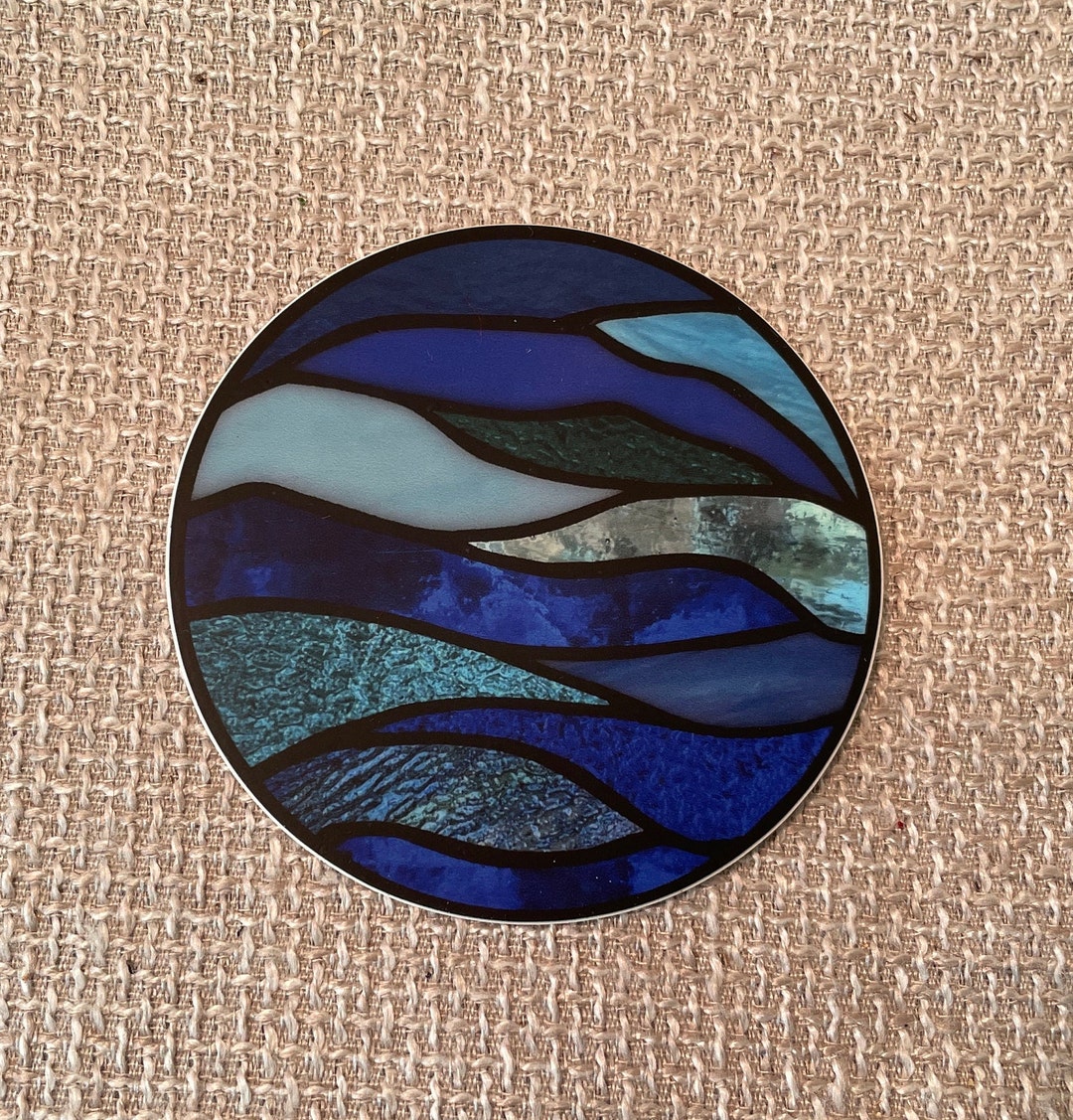 Ocean Waves Sticker 3 Inch Waves Sticker Abstract Art - Etsy