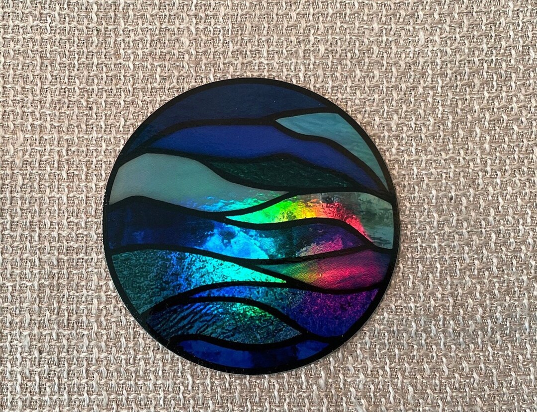 Holographic Ocean Waves Sticker 3 Inch Waves Sticker - Etsy