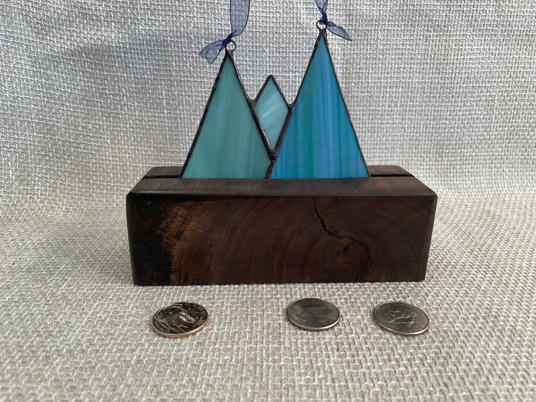 Fused Glass Art Stand Glass Art Stand Reclaimed Walnut Art Stand ...