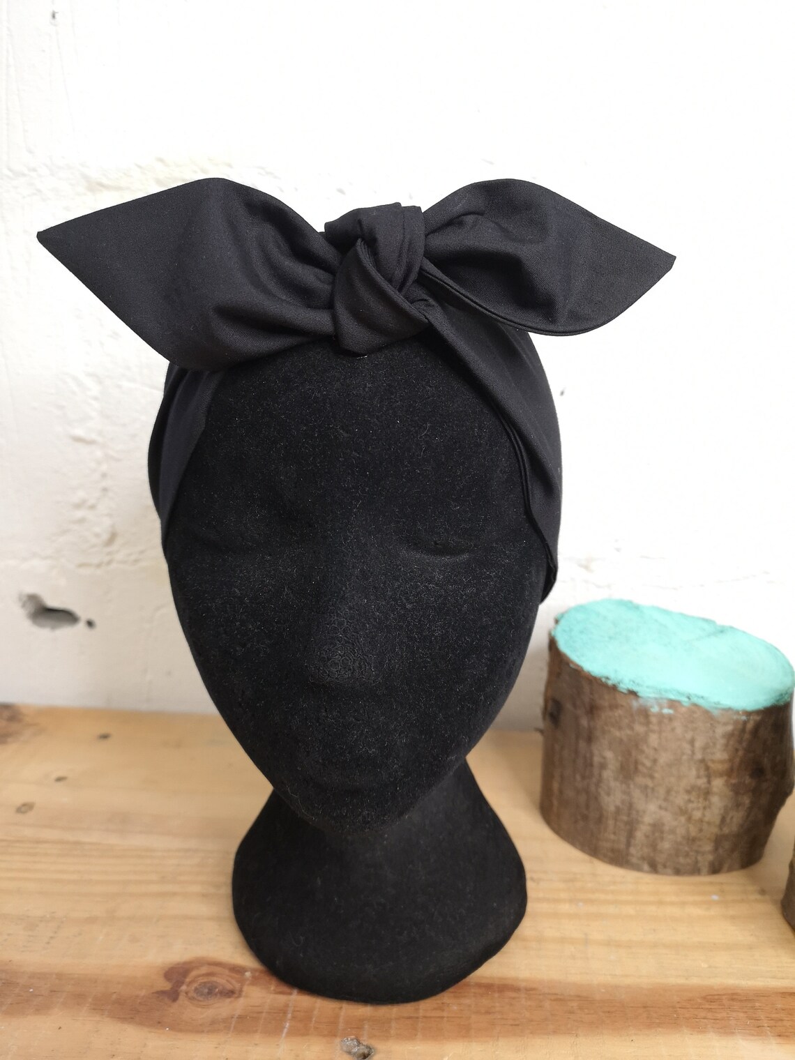 Black Head Scarf Hair Wrap Pin up Style Hair Accessory | Etsy