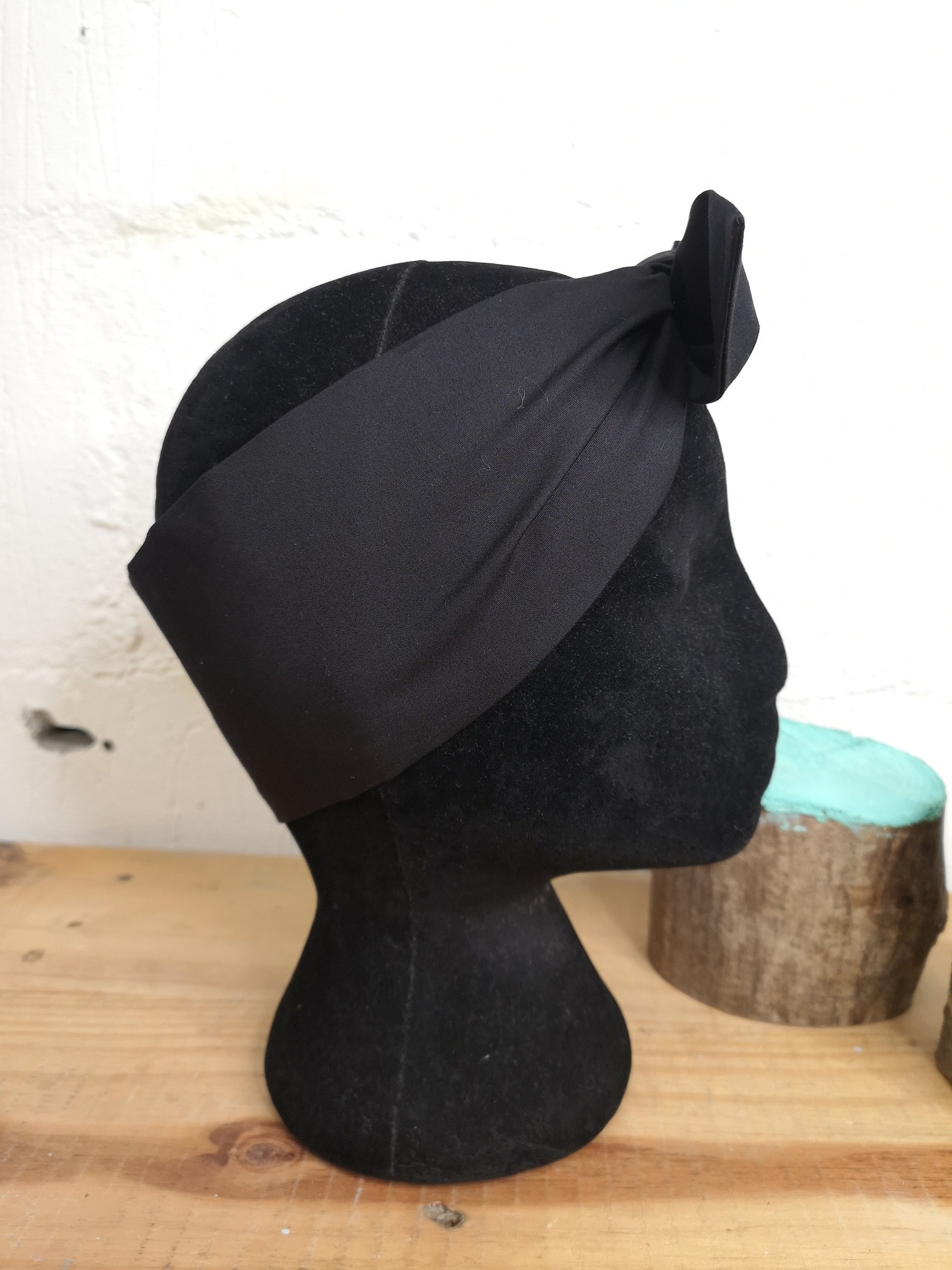 Black Head Scarf Hair Wrap Pin up Style Hair Accessory | Etsy