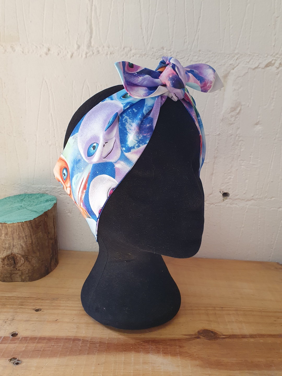Space Alien Ufo Aye Aye Head Scarf Hair Wrap Pin up Style Hair ...