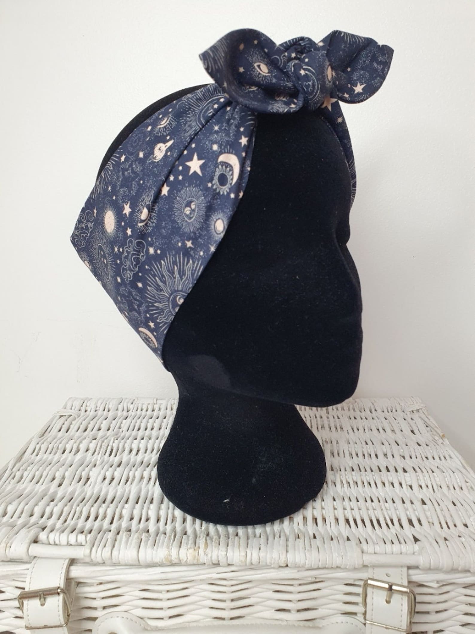 Celestial Moon Star Sun Astrology Space Universe Hair Wrap Pin up Style ...