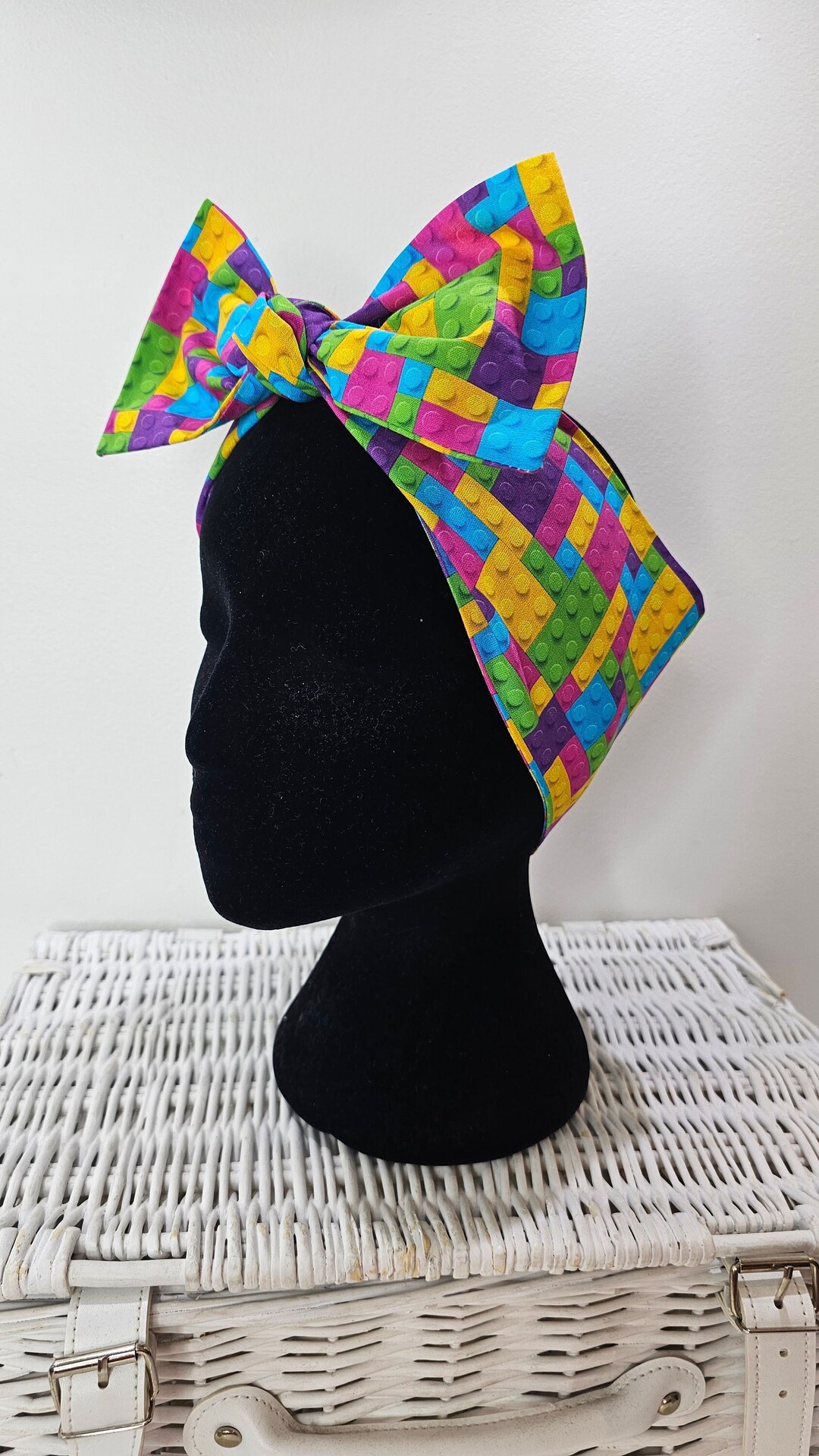 Bricks Retro Toy Cotton Dolly Bow Squared Ends - Etsy