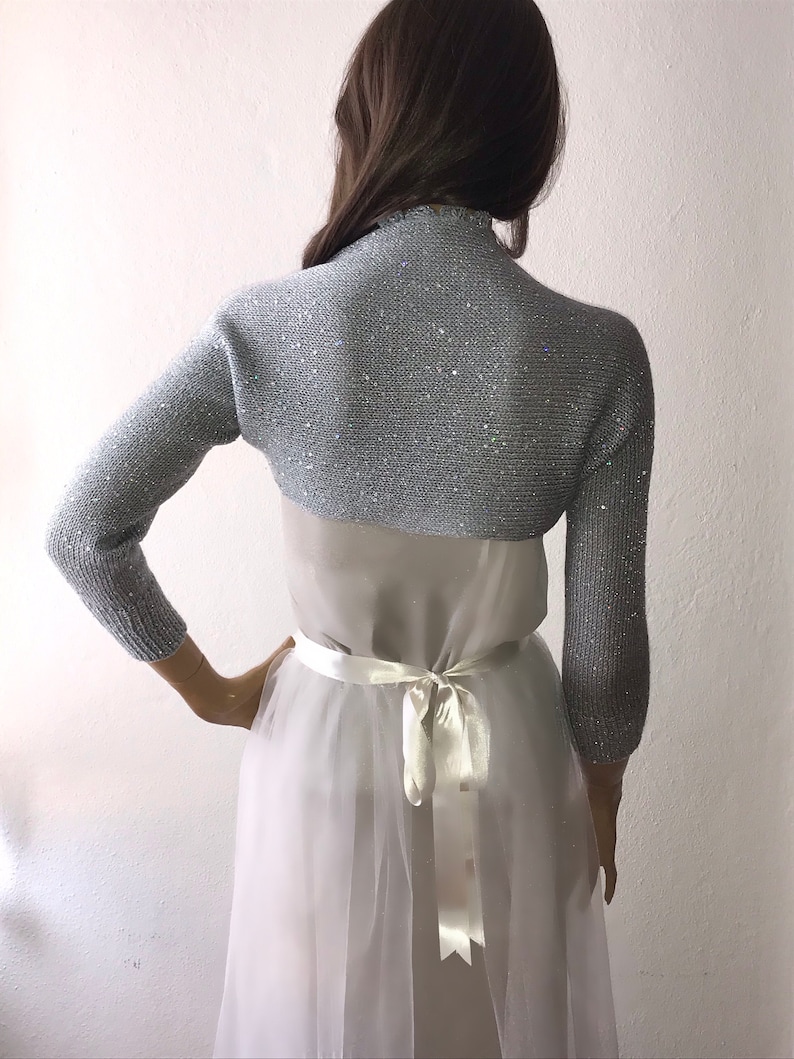 Wedding Bolero Bridal Shrug Sequin Shrug Silver Shrug - Etsy