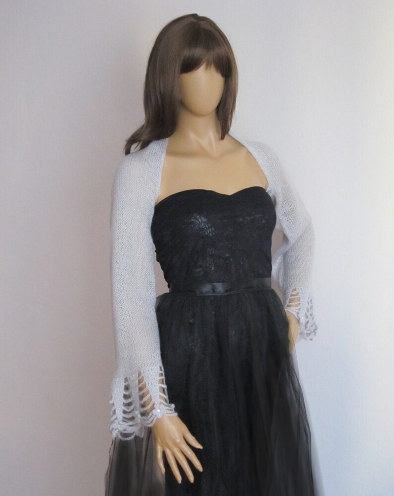 Bridal Shrug Wedding Bolero Bridal Cover Ups Silver Shrug | Etsy