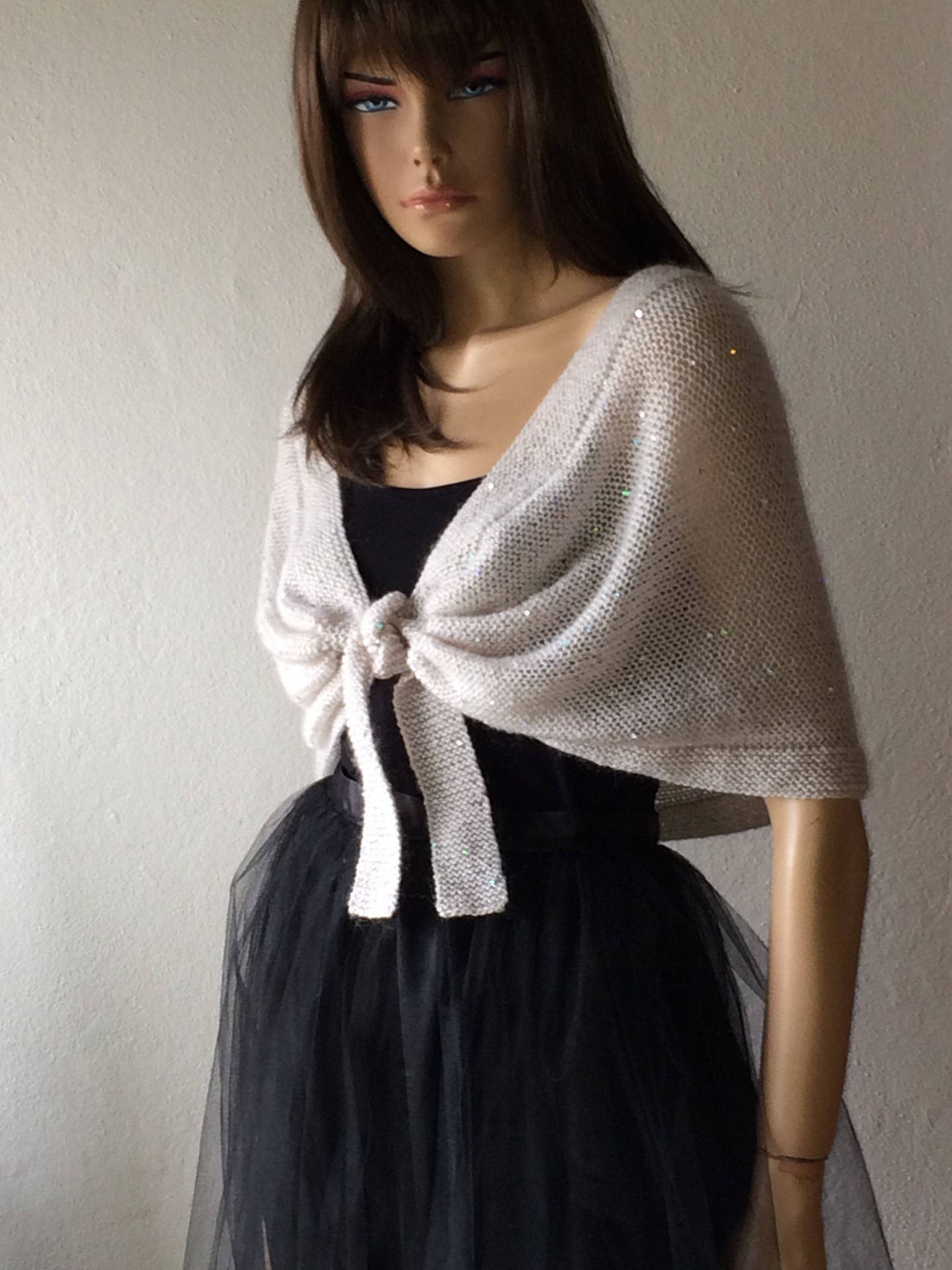 Wedding Shawl, Sequin Shawl, Evening Shawl, Bridal Stole, Bridesmaid ...